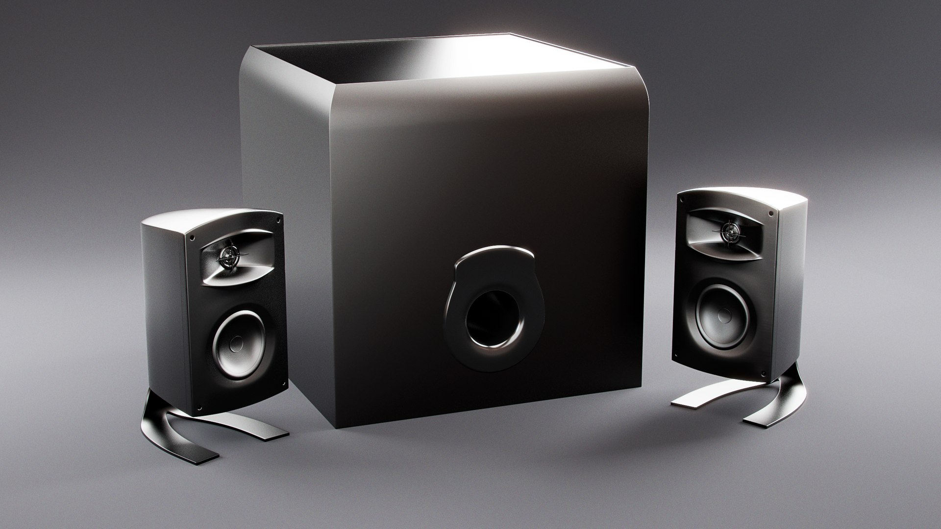 3D Speakers 2-1 Model - TurboSquid 2076027