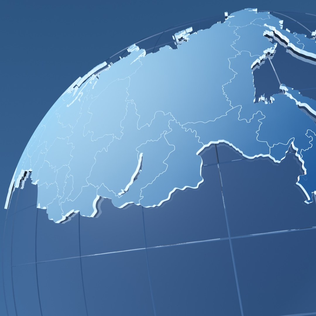 Globe Russia Regions 3d Model