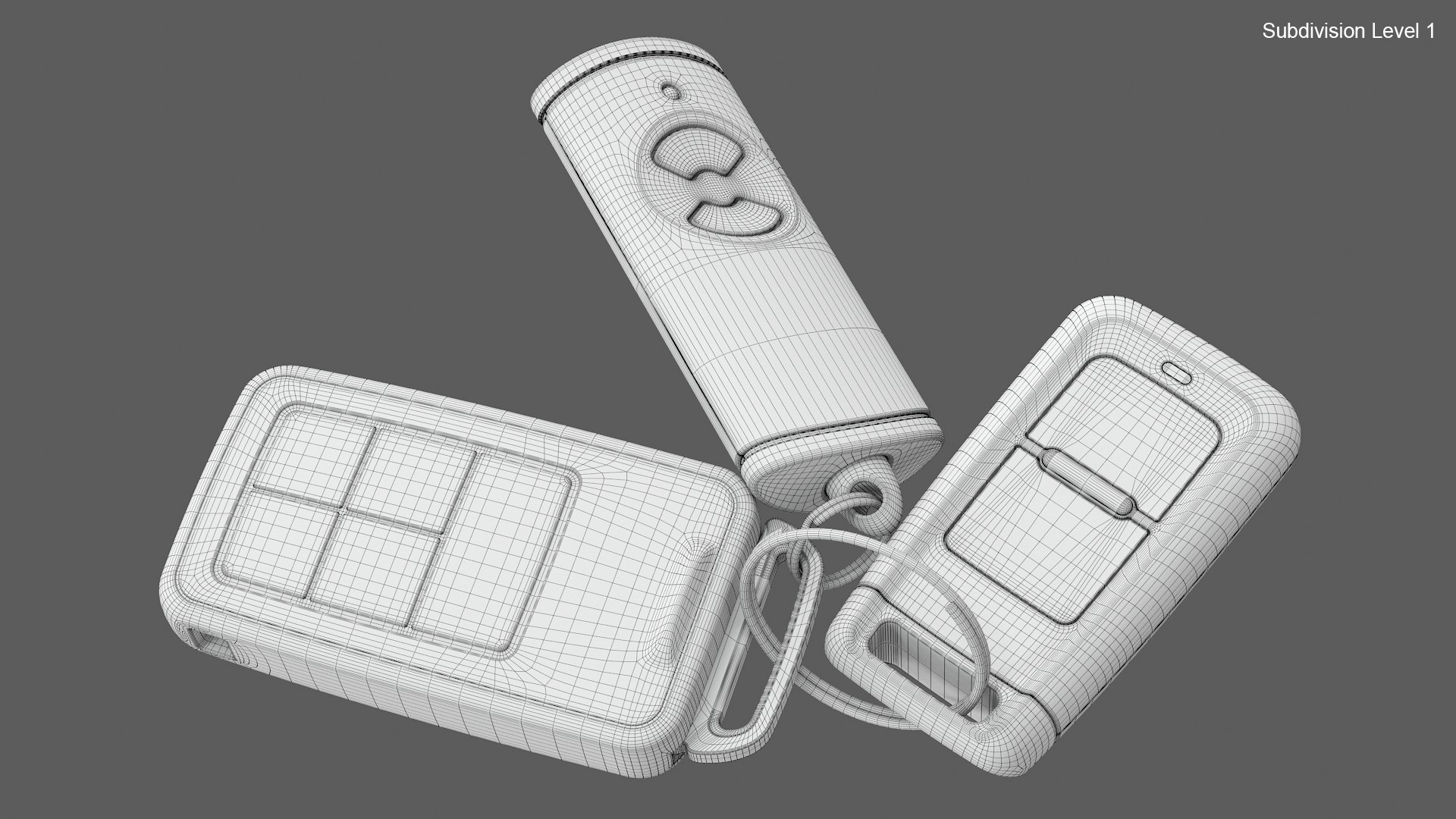 Car Key Set 01 3D Model - TurboSquid 2094276