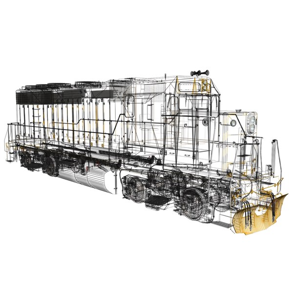 3ds max emd gp40-2 railroad engines