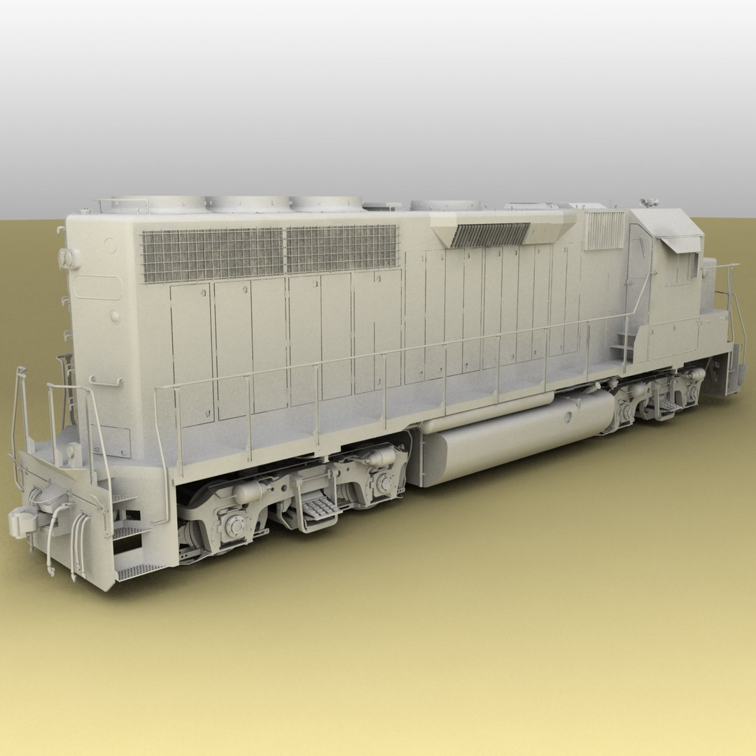 3ds Max Emd Gp40-2 Railroad Engines