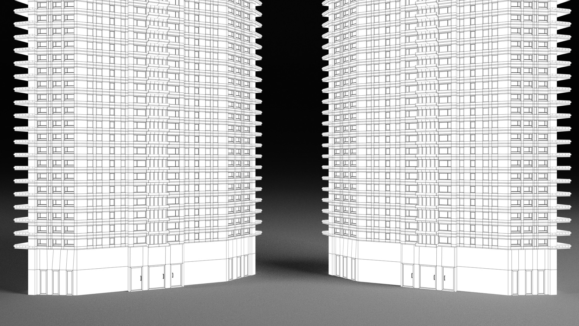 3D Twin Tower Mumbai Model - TurboSquid 2145255