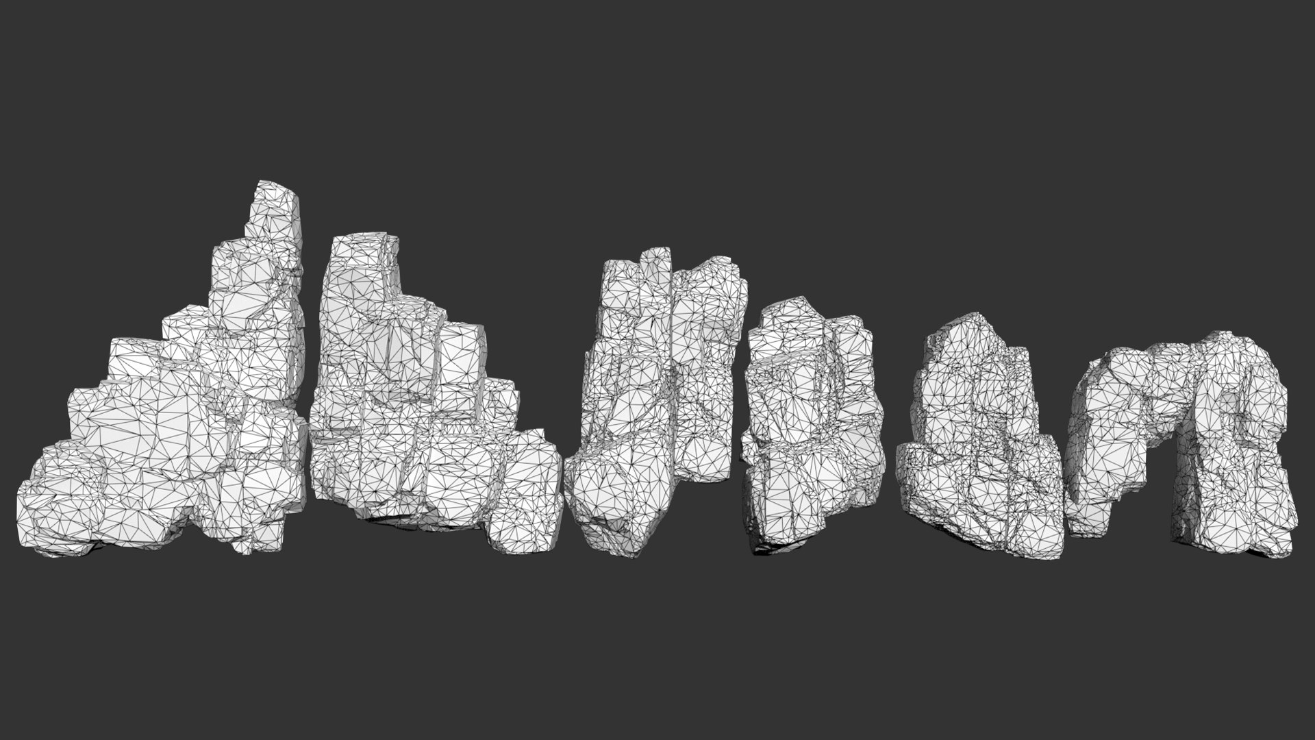 6 Modular Cliff Faces - 240915 3D - TurboSquid 2281935