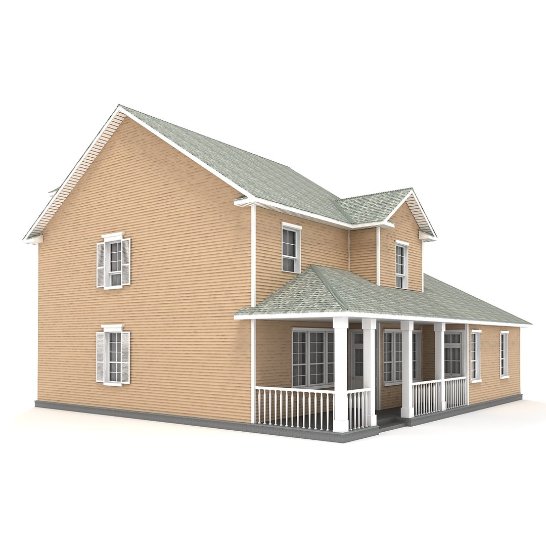 3d Story Cottage Model