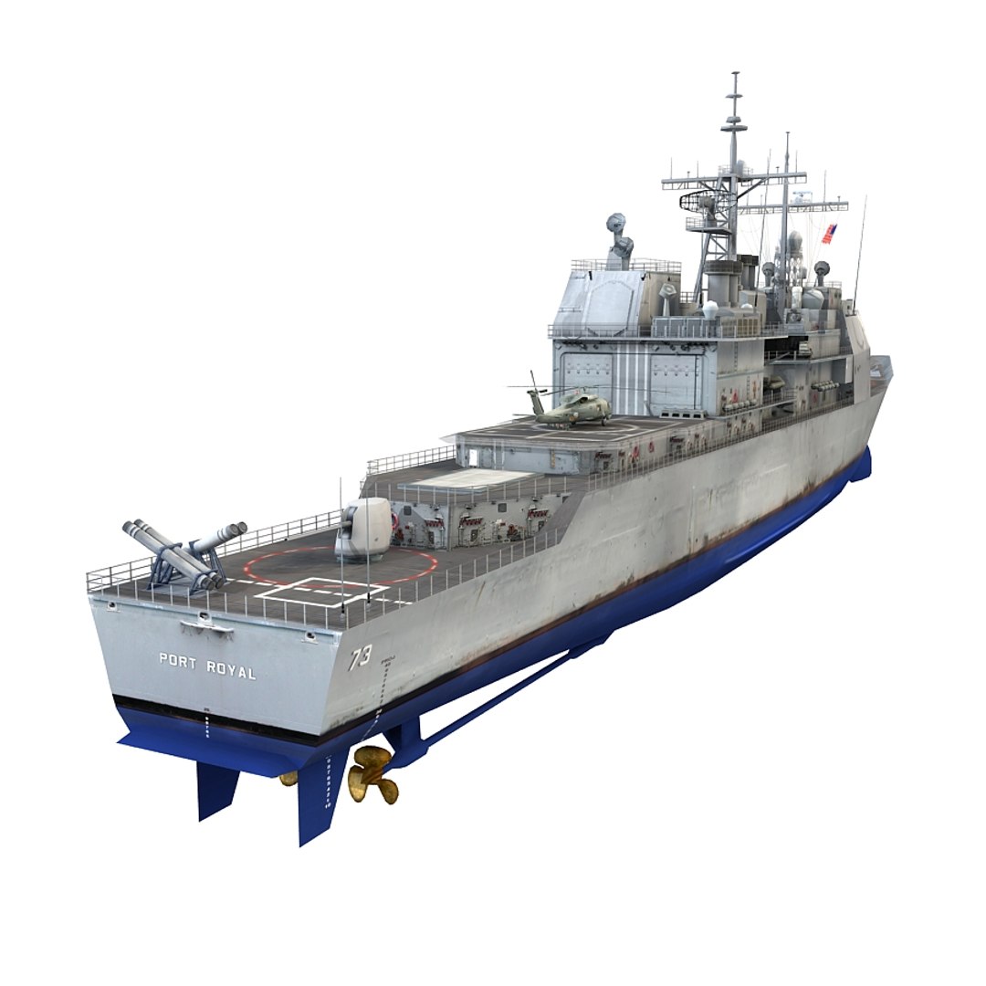 3d Model Uss Port Royal Cg-73