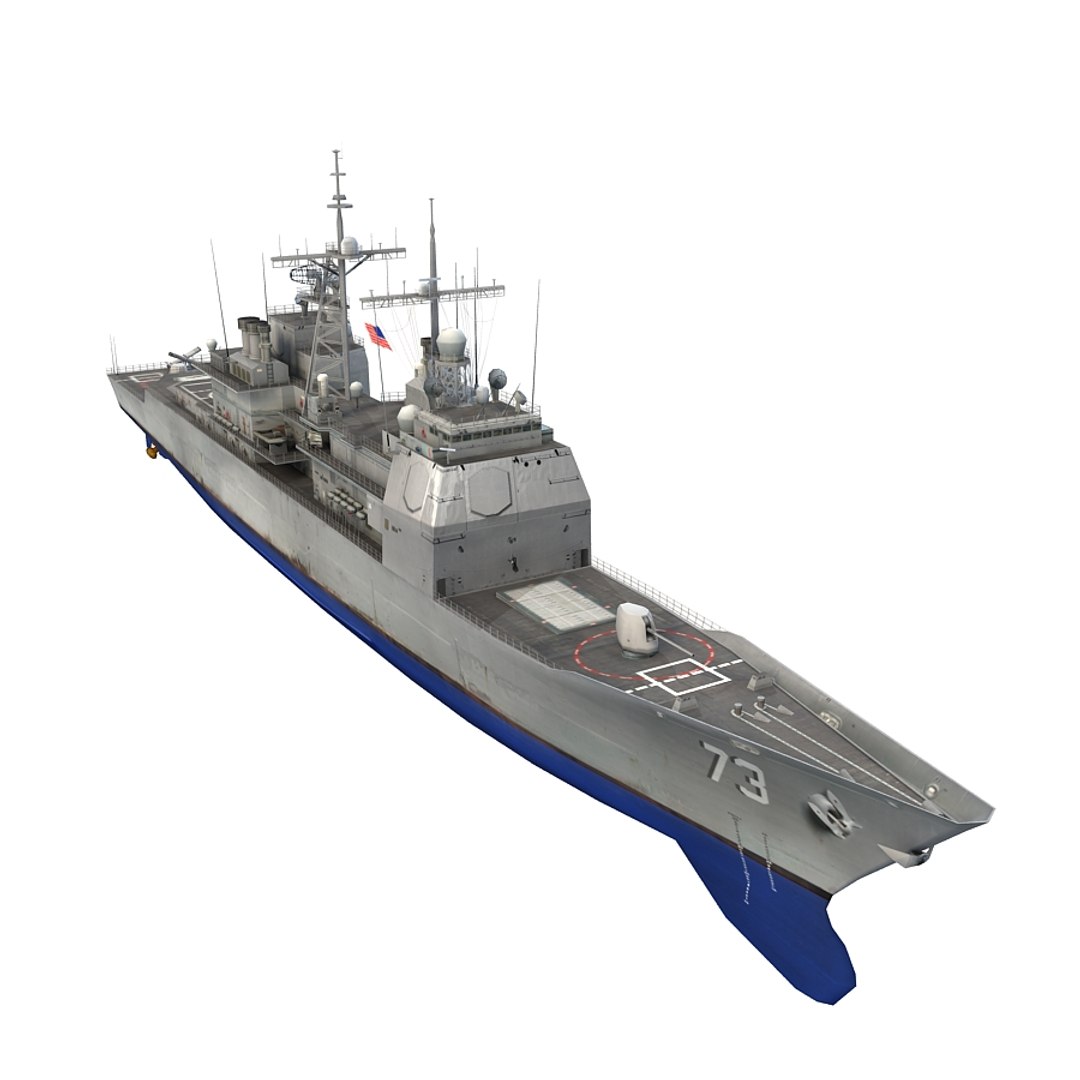 3d Model Uss Port Royal Cg-73