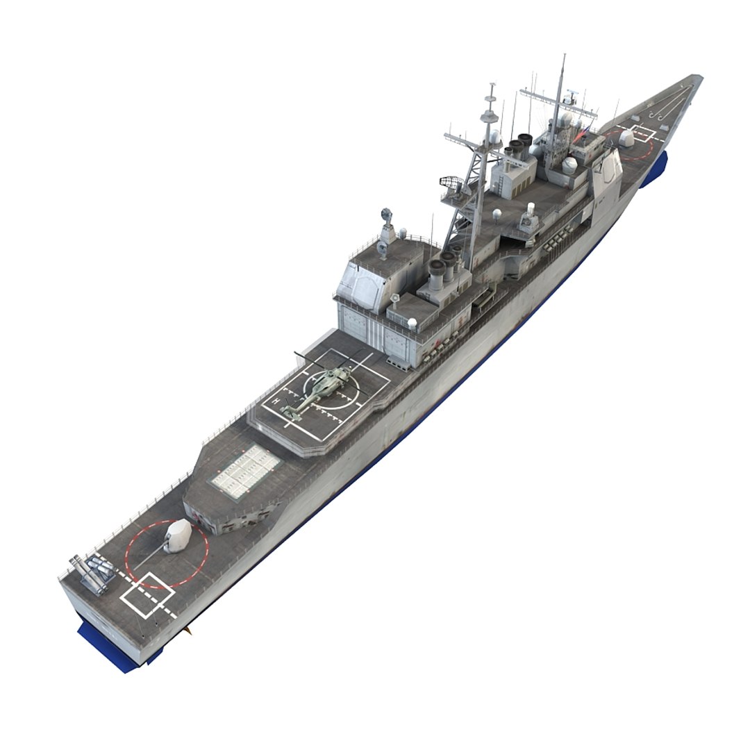3d Model Uss Port Royal Cg-73