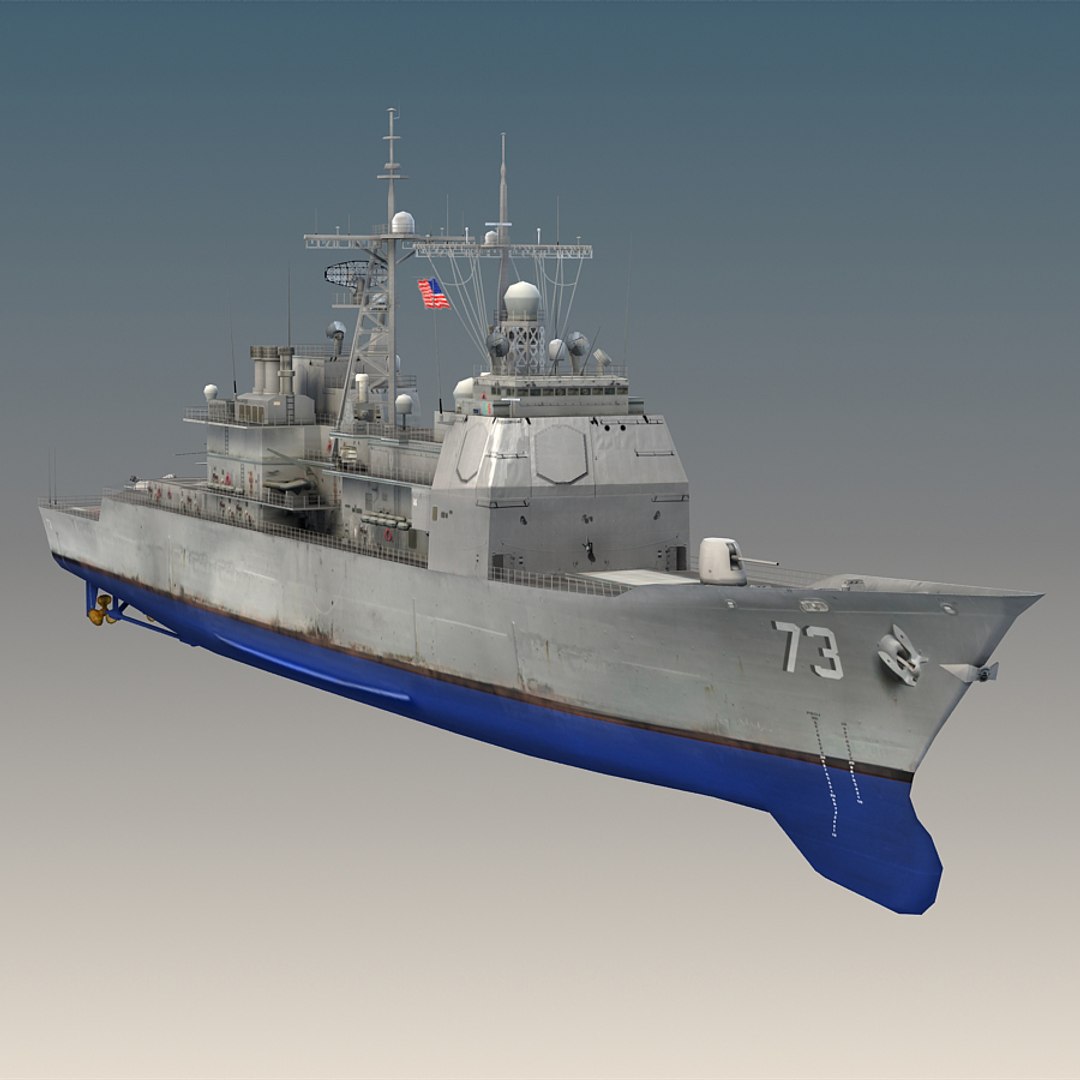 3d Model Uss Port Royal Cg-73