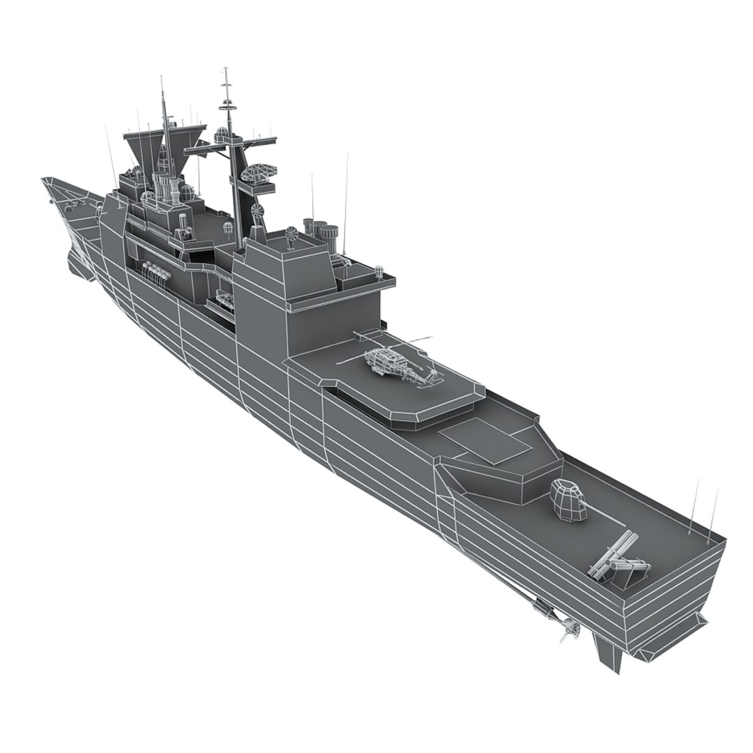 3d Model Uss Port Royal Cg-73