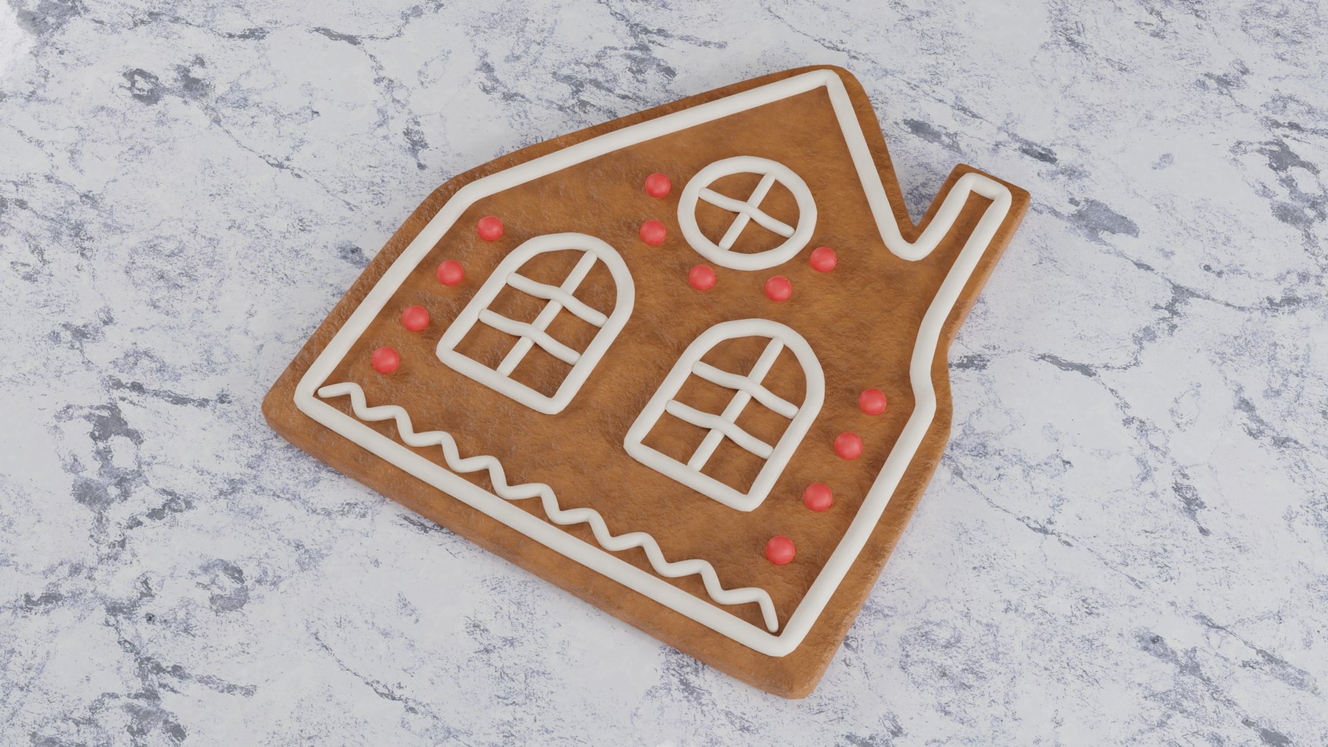3D Gingerbread Christmas Cookie 09 - TurboSquid 2220162