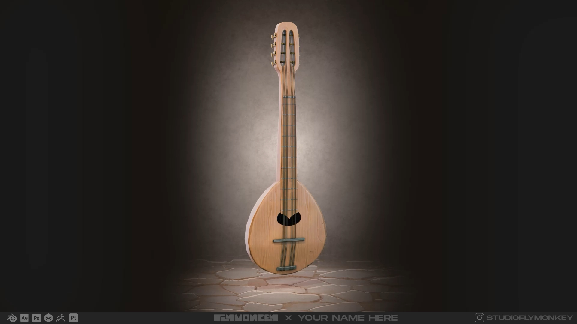 Final Mandolin Textured Model - TurboSquid 2424303