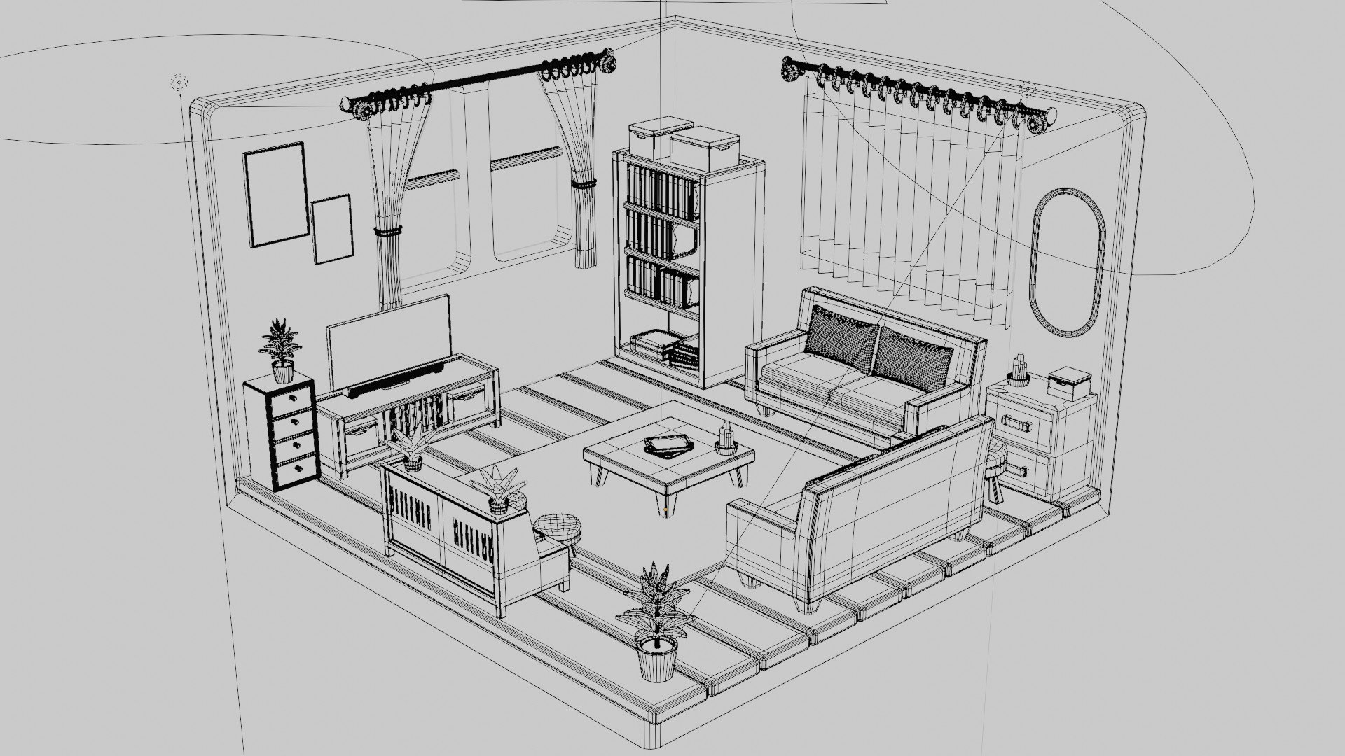 Isometric Room Design Model - TurboSquid 2207907