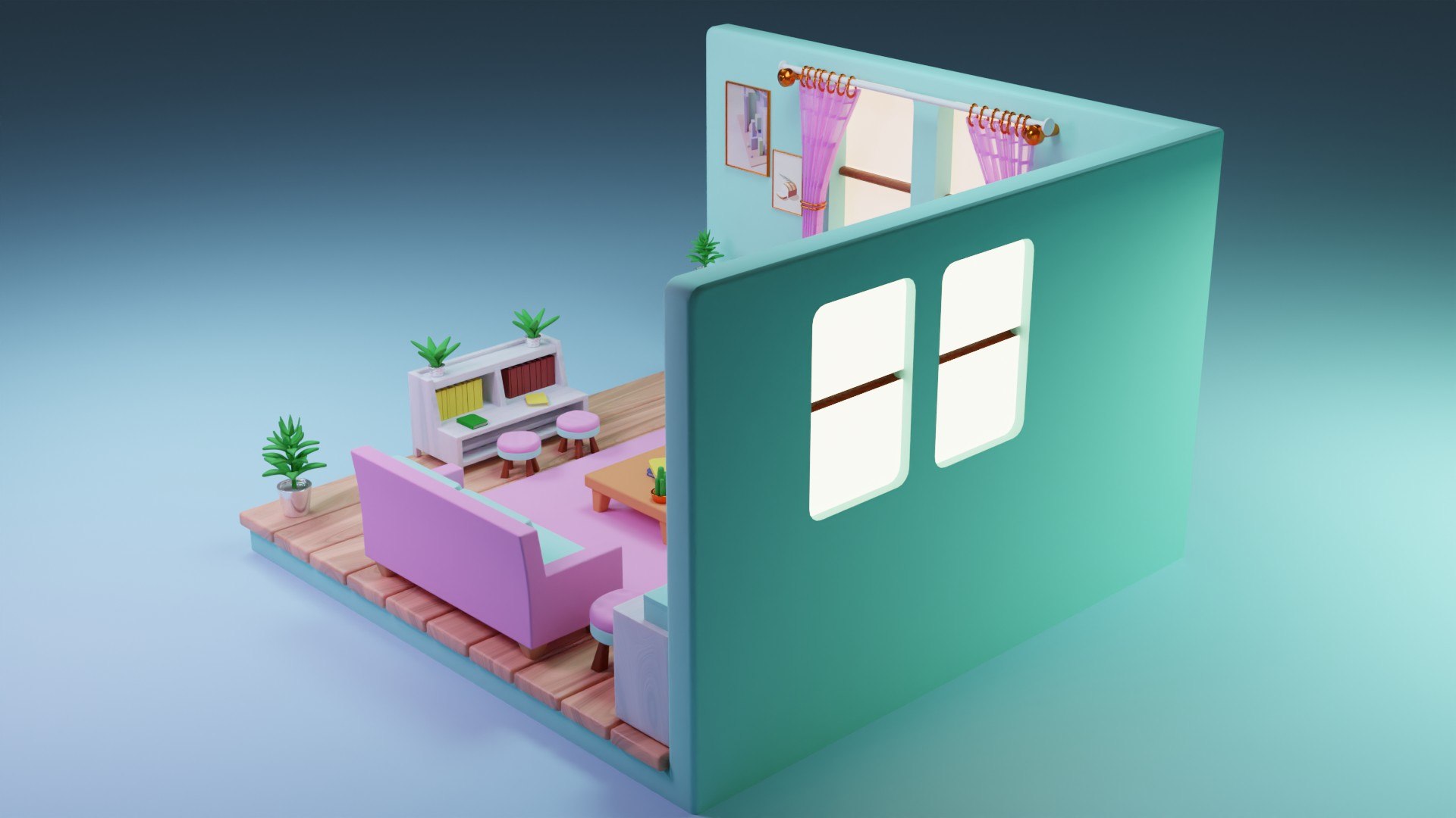 Isometric Room Design Model - TurboSquid 2207907