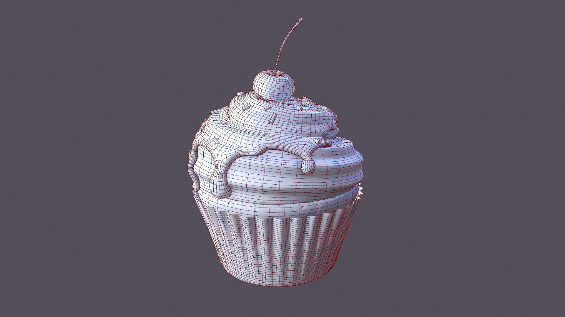 3D Cupcake Candy Topping Model - TurboSquid 1493784