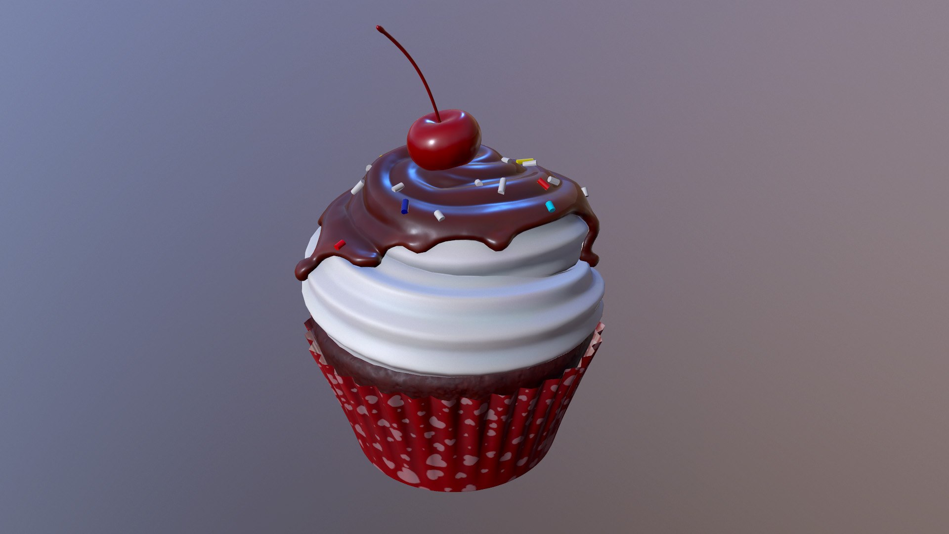 3D Cupcake Candy Topping Model - TurboSquid 1493784