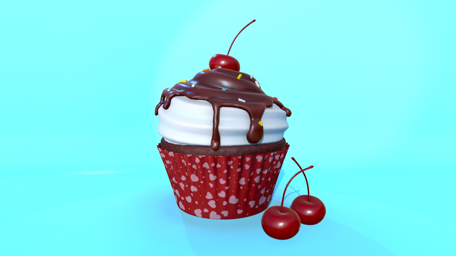3D Cupcake Candy Topping Model - TurboSquid 1493784