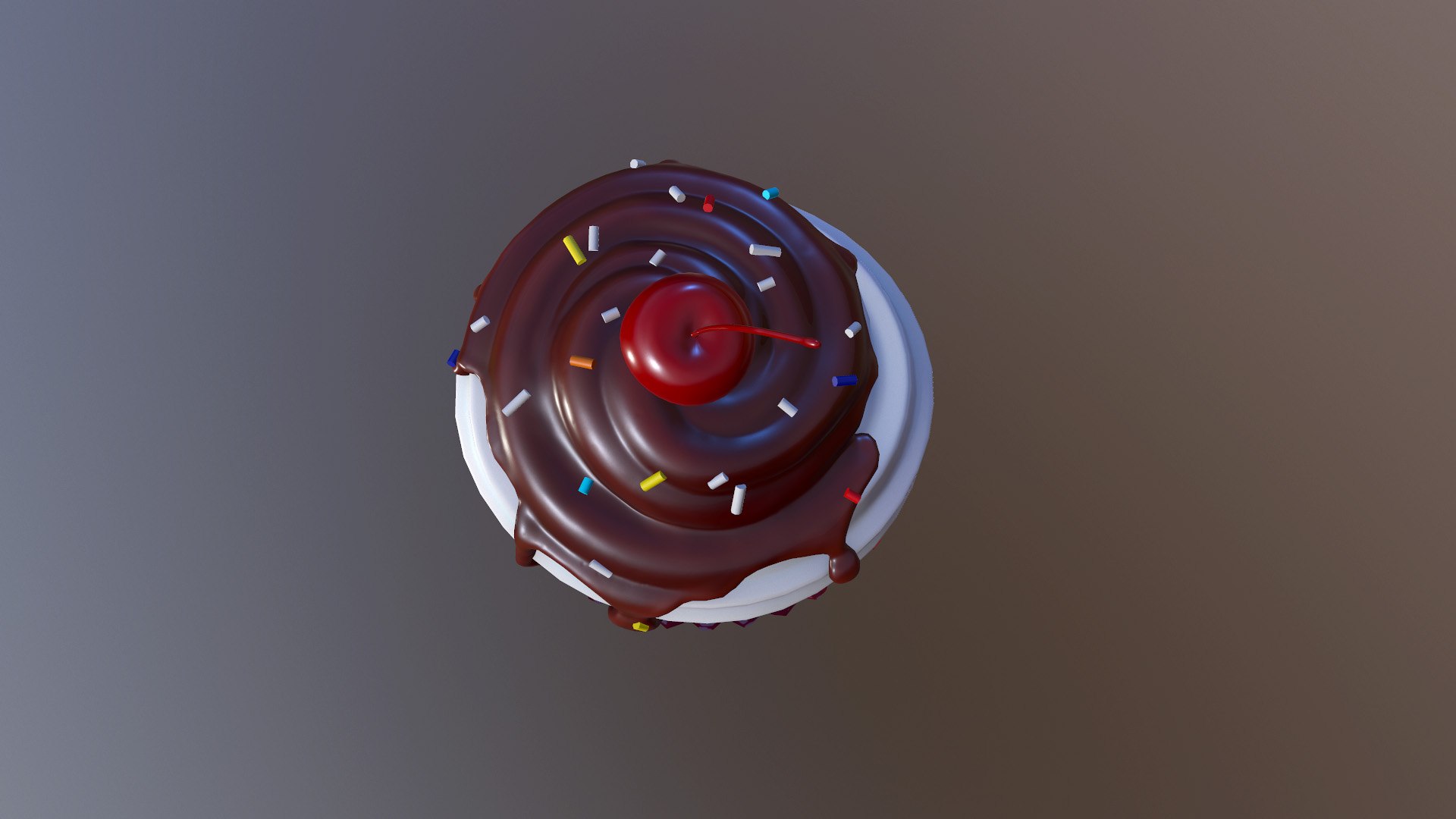 3D Cupcake Candy Topping Model - TurboSquid 1493784