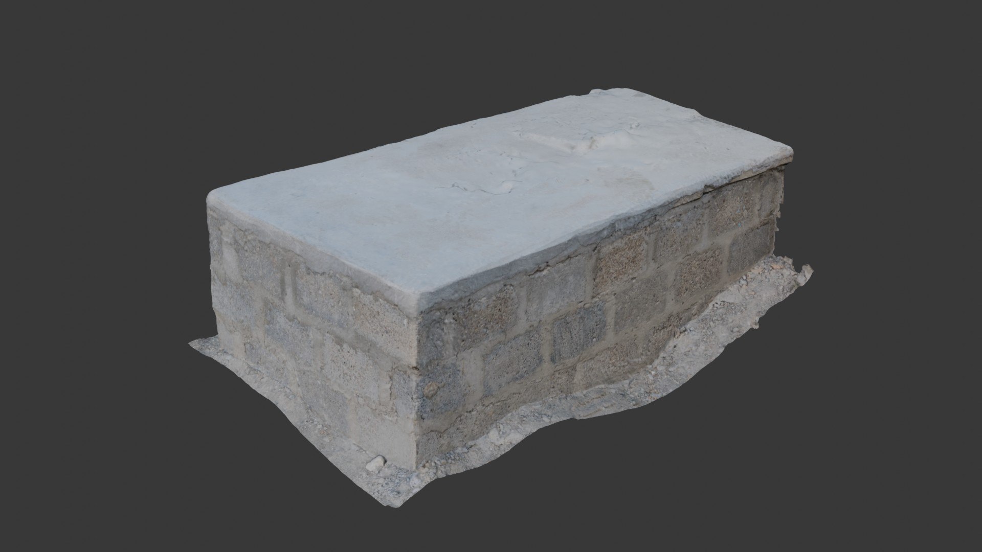 3D Concrete Brick Base Scan Model - TurboSquid 2393467