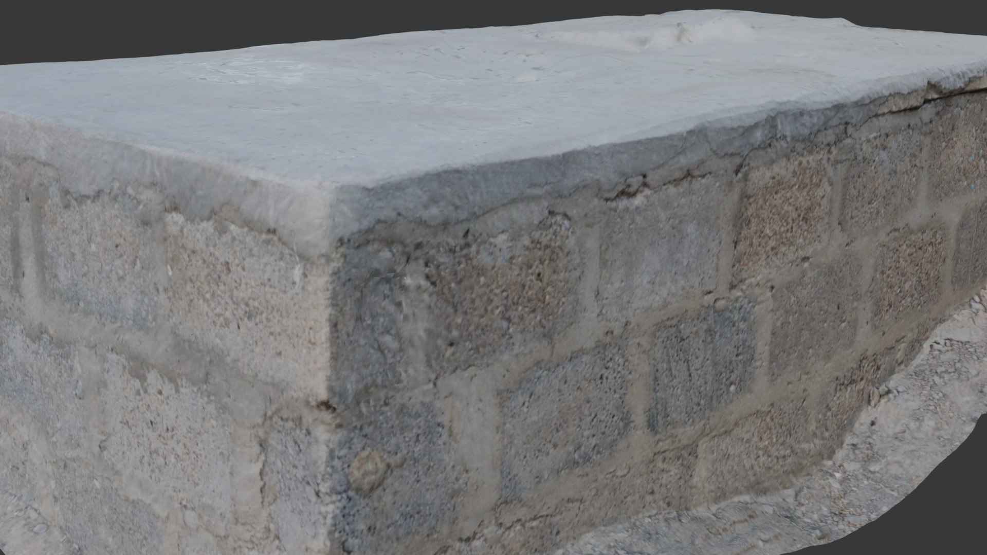 3D Concrete Brick Base Scan Model - TurboSquid 2393467