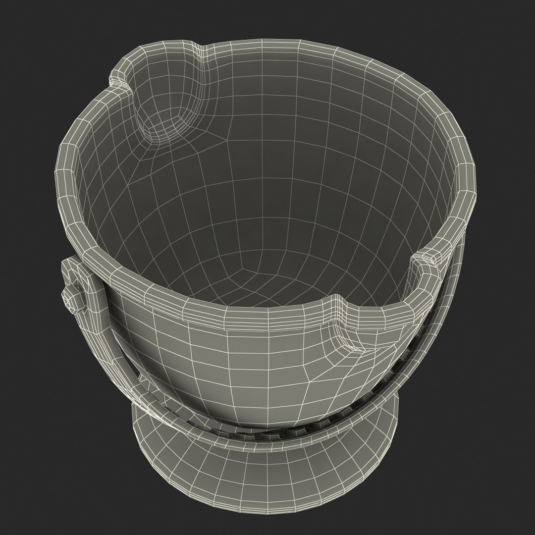 3d toy bucket 2 modeled