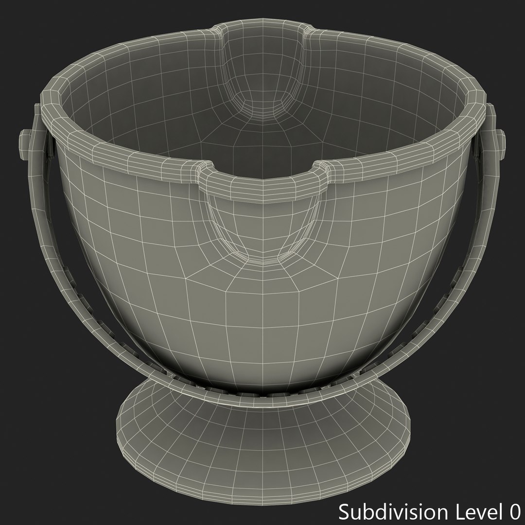 3d toy bucket 2 modeled