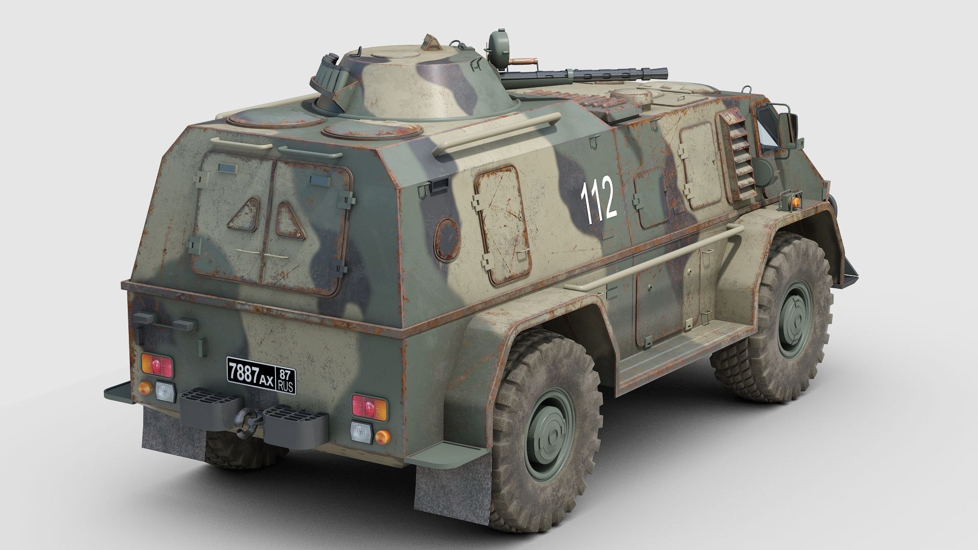 3d Model Russian Gaz 3937 Military Vehicle