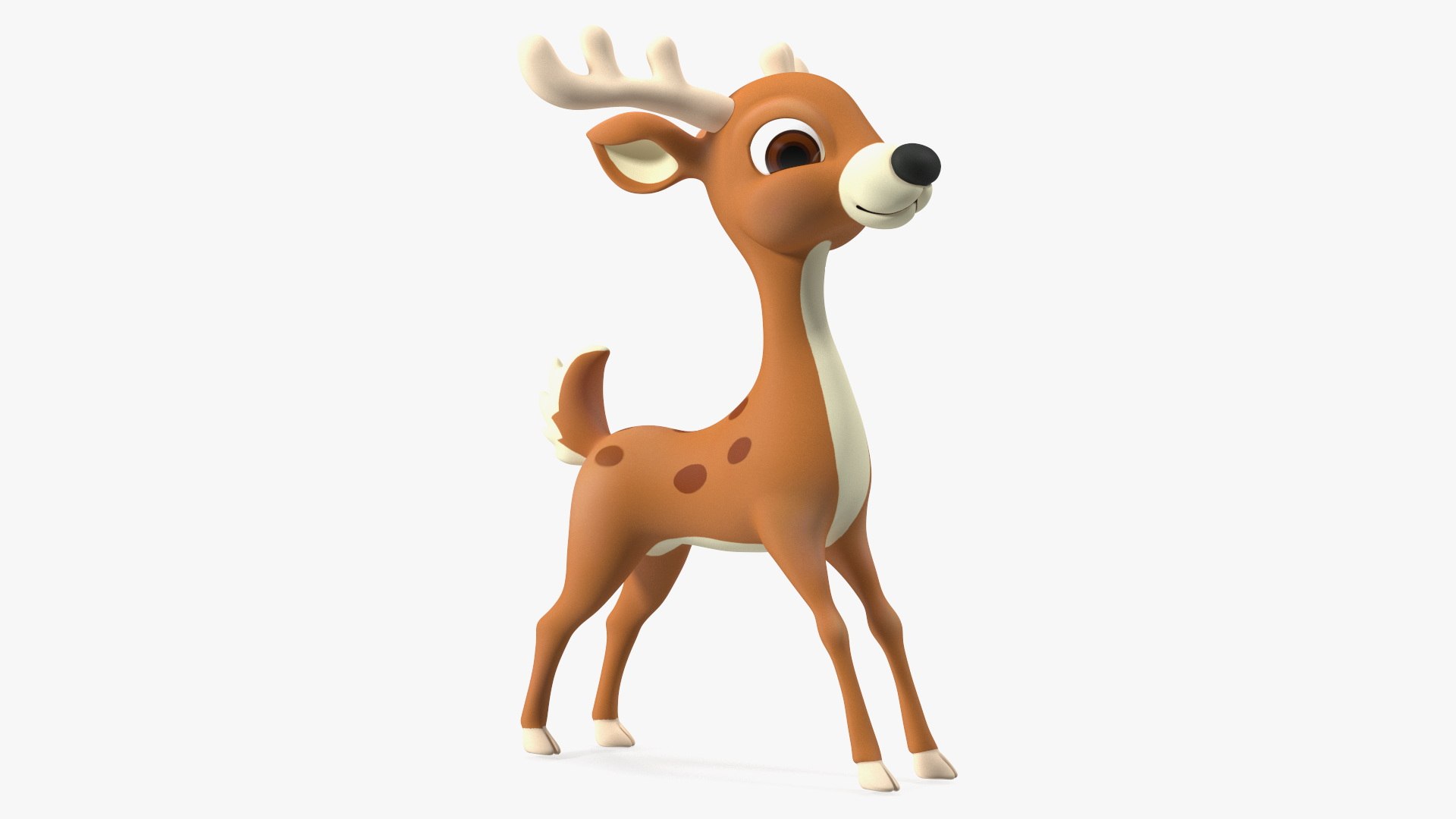 Cartoon Brown Reindeer 3D model - TurboSquid 2092666