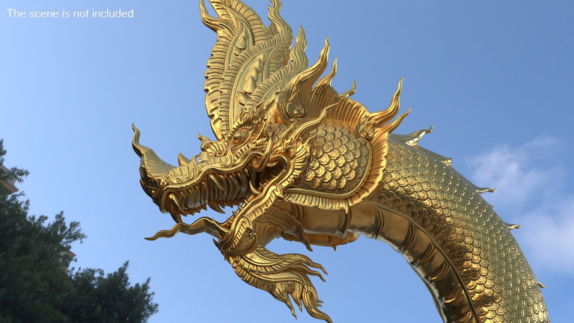 Gold Naga Dragon Rigged 3D Model - TurboSquid 2307915
