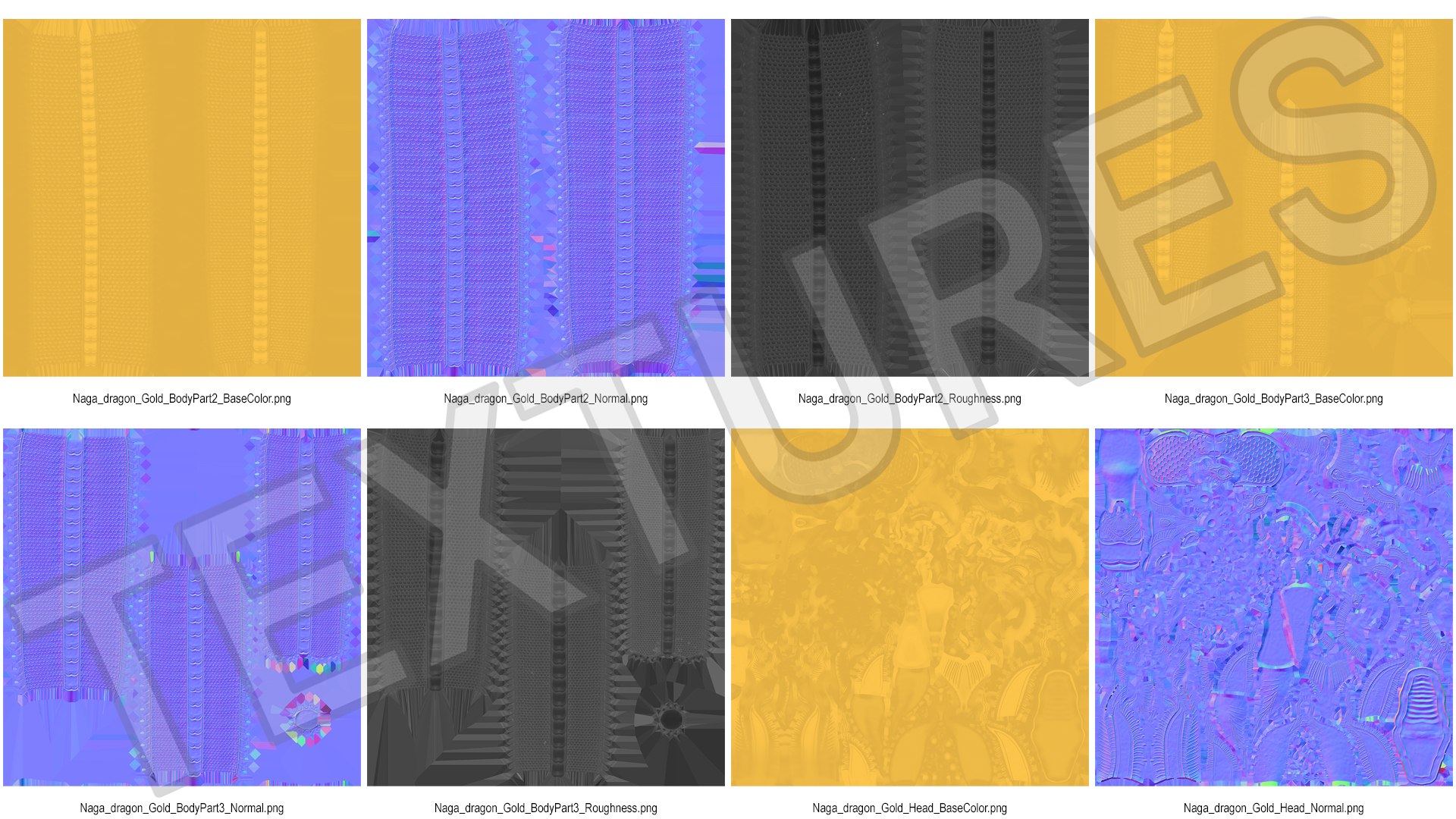 Gold Naga Dragon Rigged 3D Model - TurboSquid 2307915