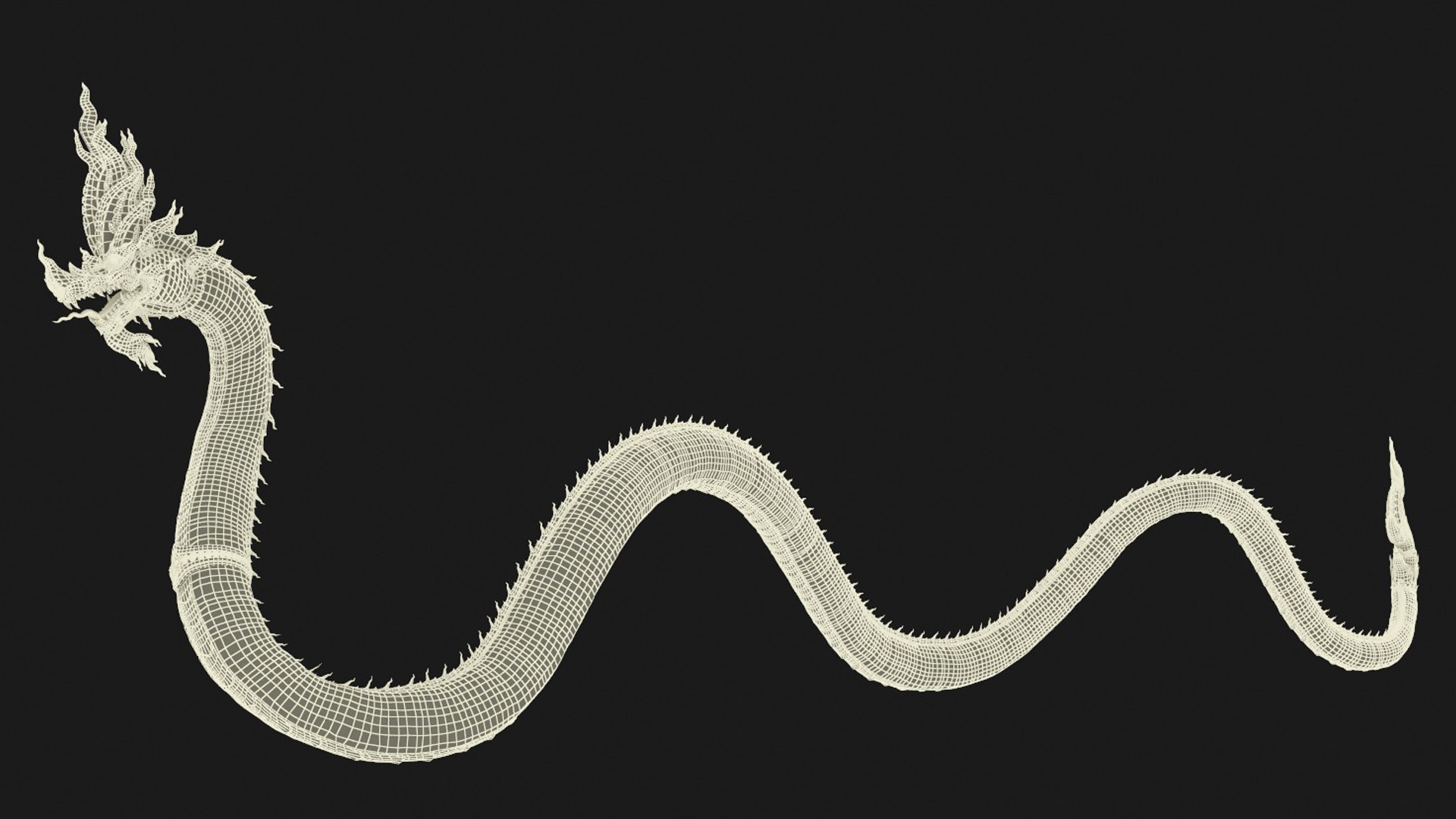 Gold Naga Dragon Rigged 3D Model - TurboSquid 2307915