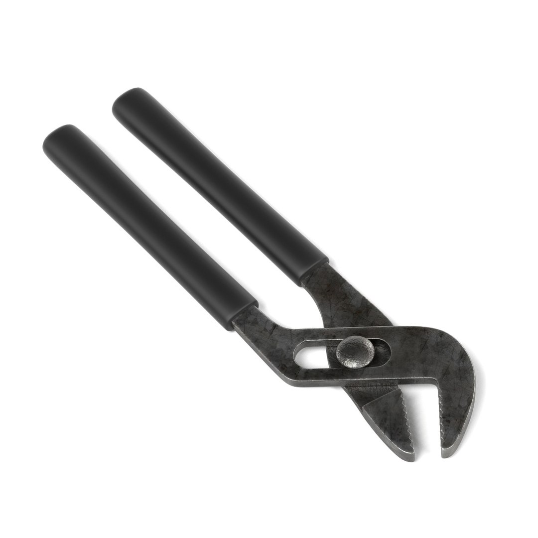 3d rusty pliers