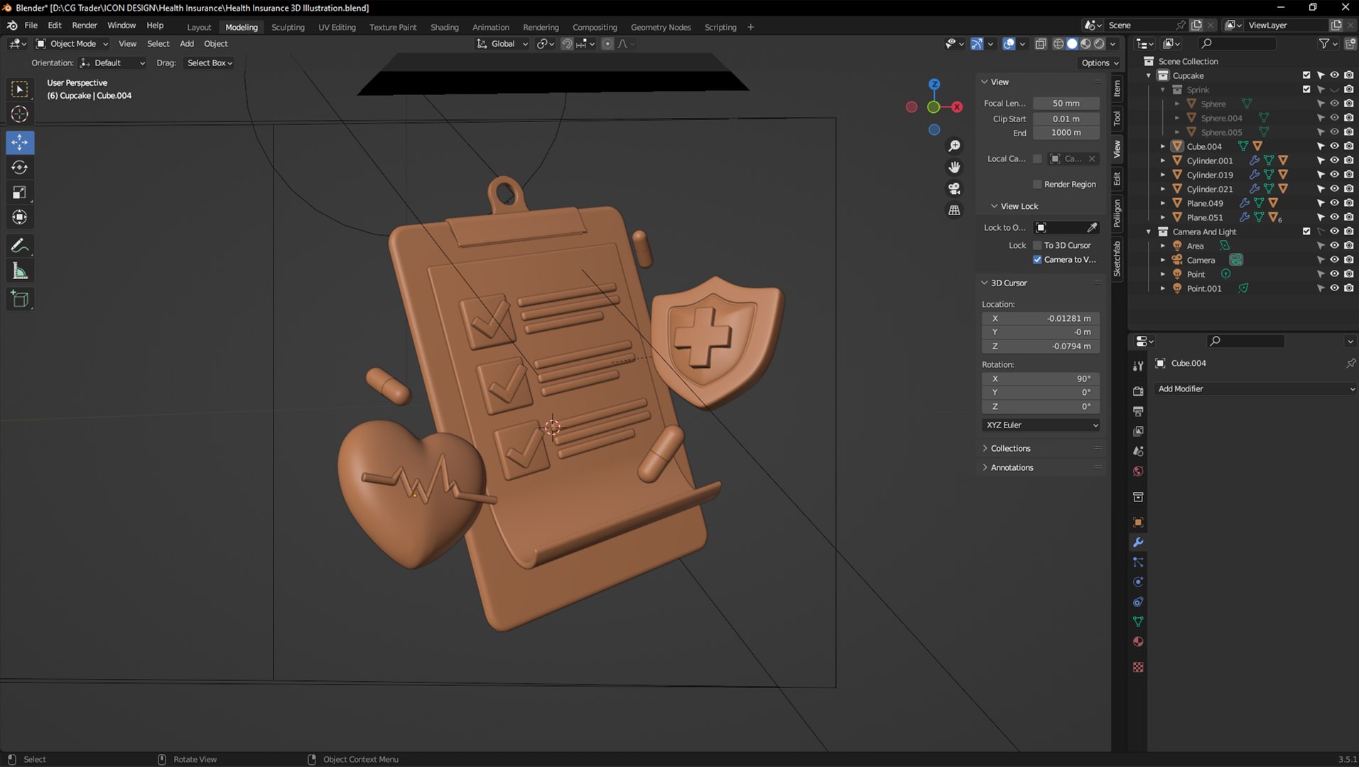 Health Insurance 3D Illustration 3D Model - TurboSquid 2232192