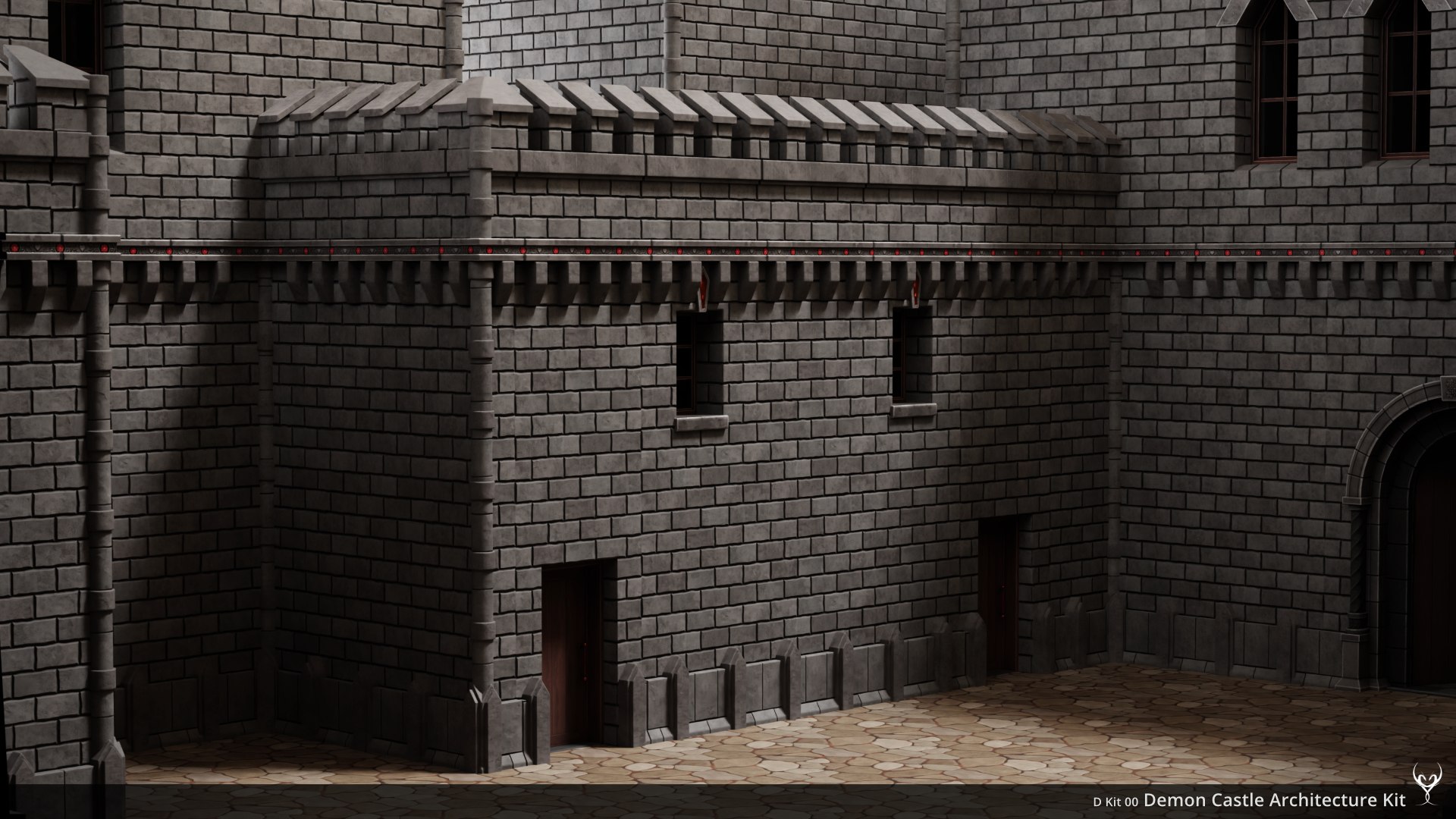 3D D Kit 00 Demon Castle Architecture Kit - Court Kit Model ...