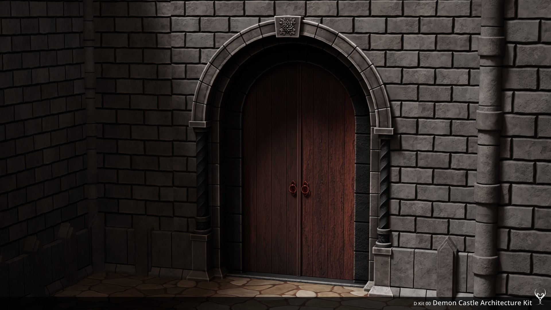 3D D Kit 00 Demon Castle Architecture Kit - Court Kit Model ...