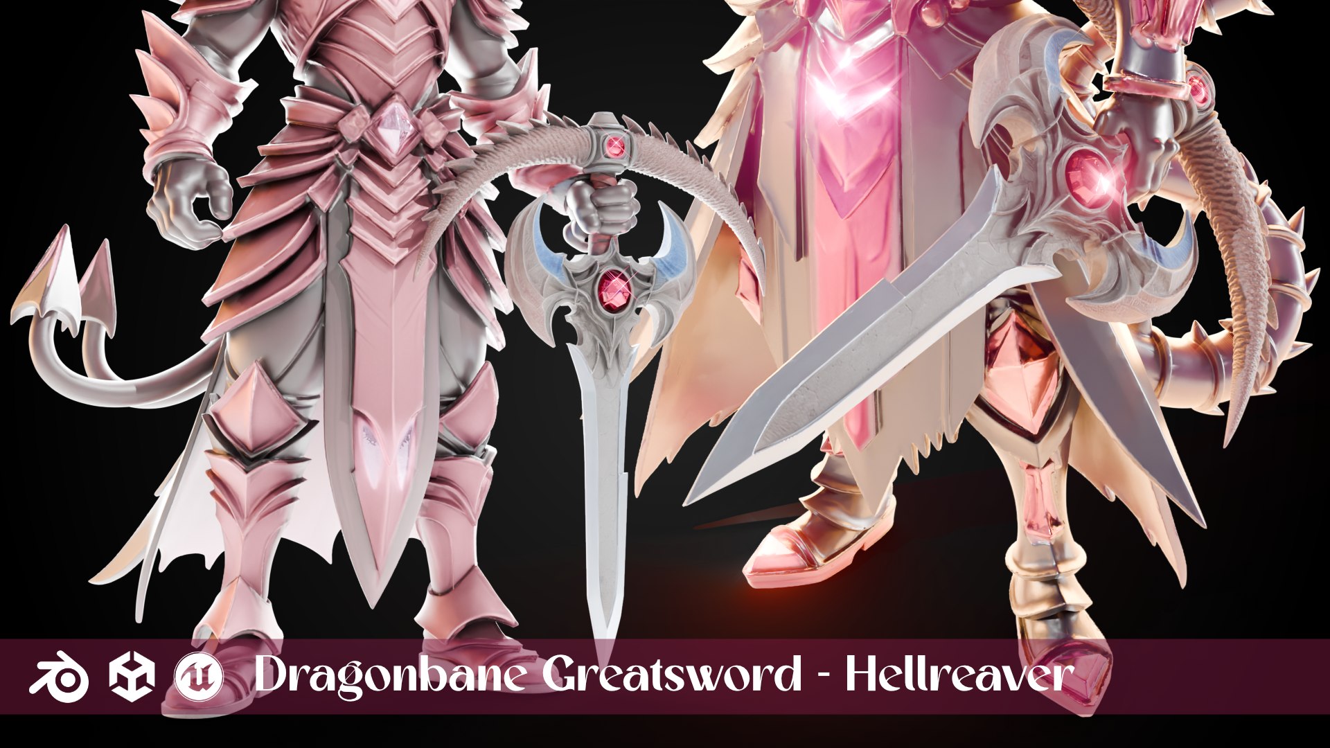 3D Model Stylized Fantasy Sword Pack - Dragonbane Greatsword - TurboSquid 2426617