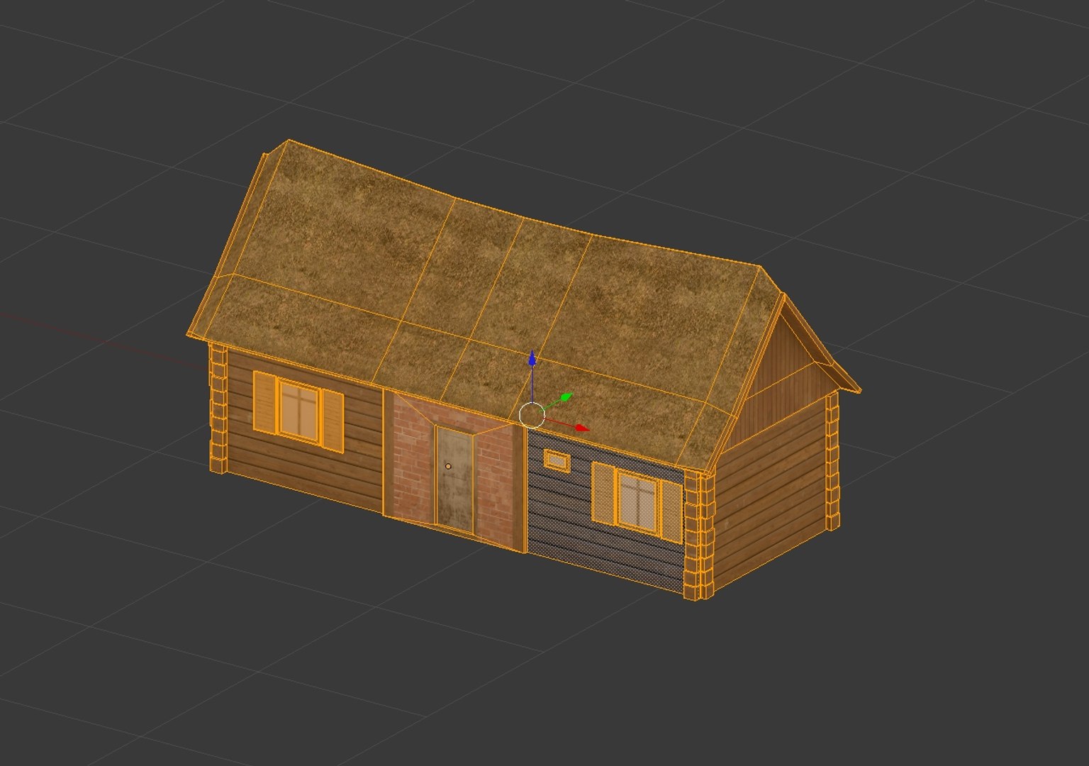 3d village house rural model