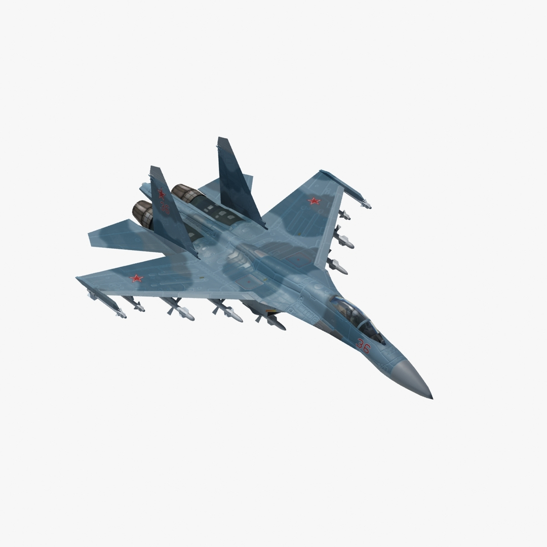 3ds Max Sukhoi Flanker Fighter Aircraft