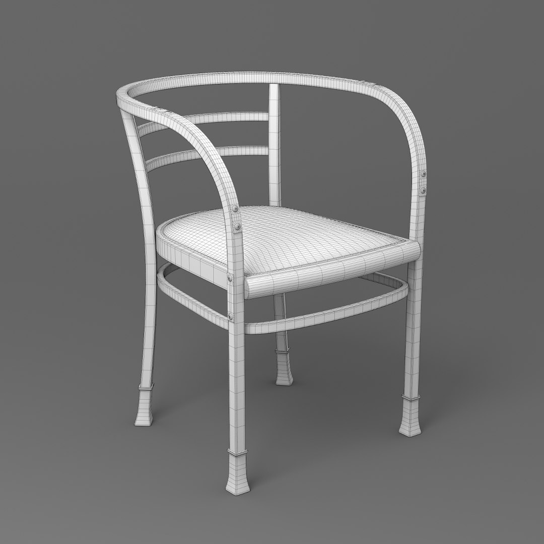Otto Wagner Armchair Chair 3d X