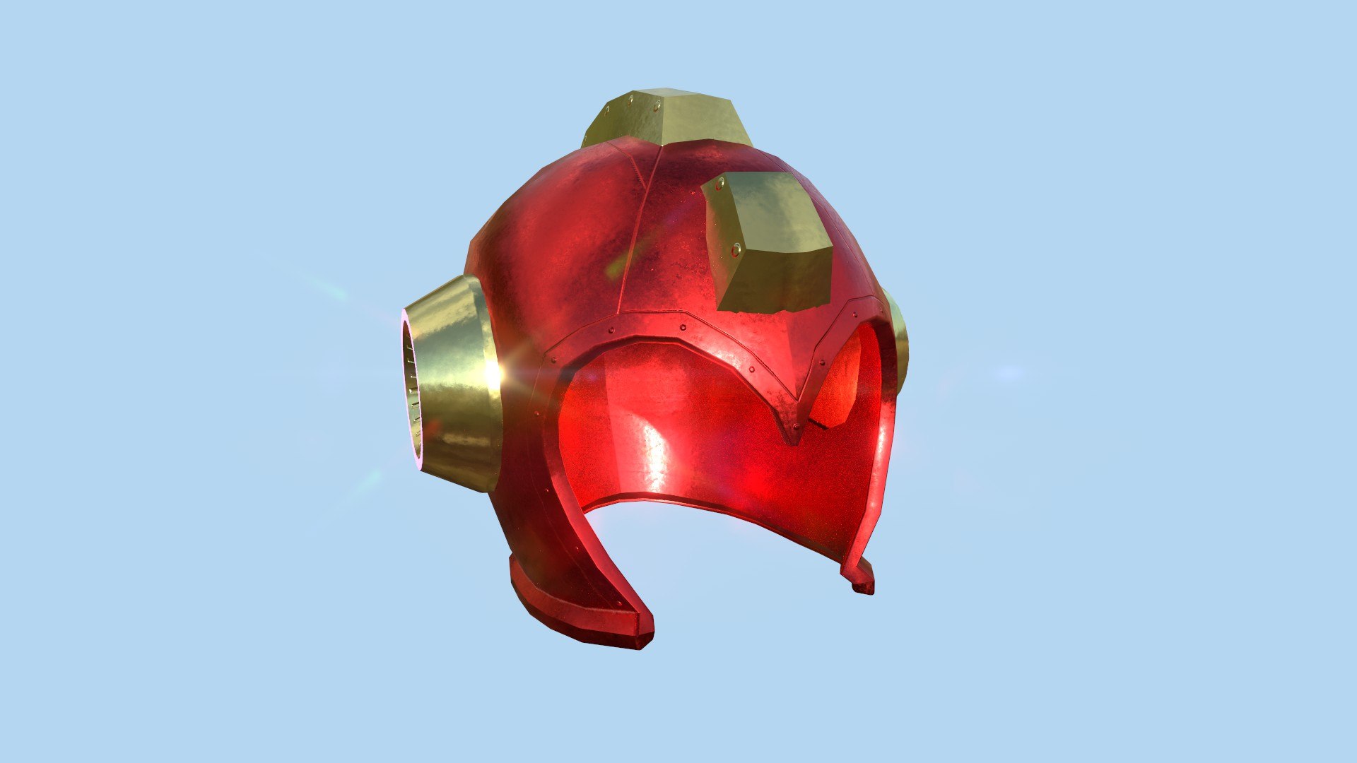 Megaman Helmet 05 Red - Character Design Fashion 3D - TurboSquid 1762593