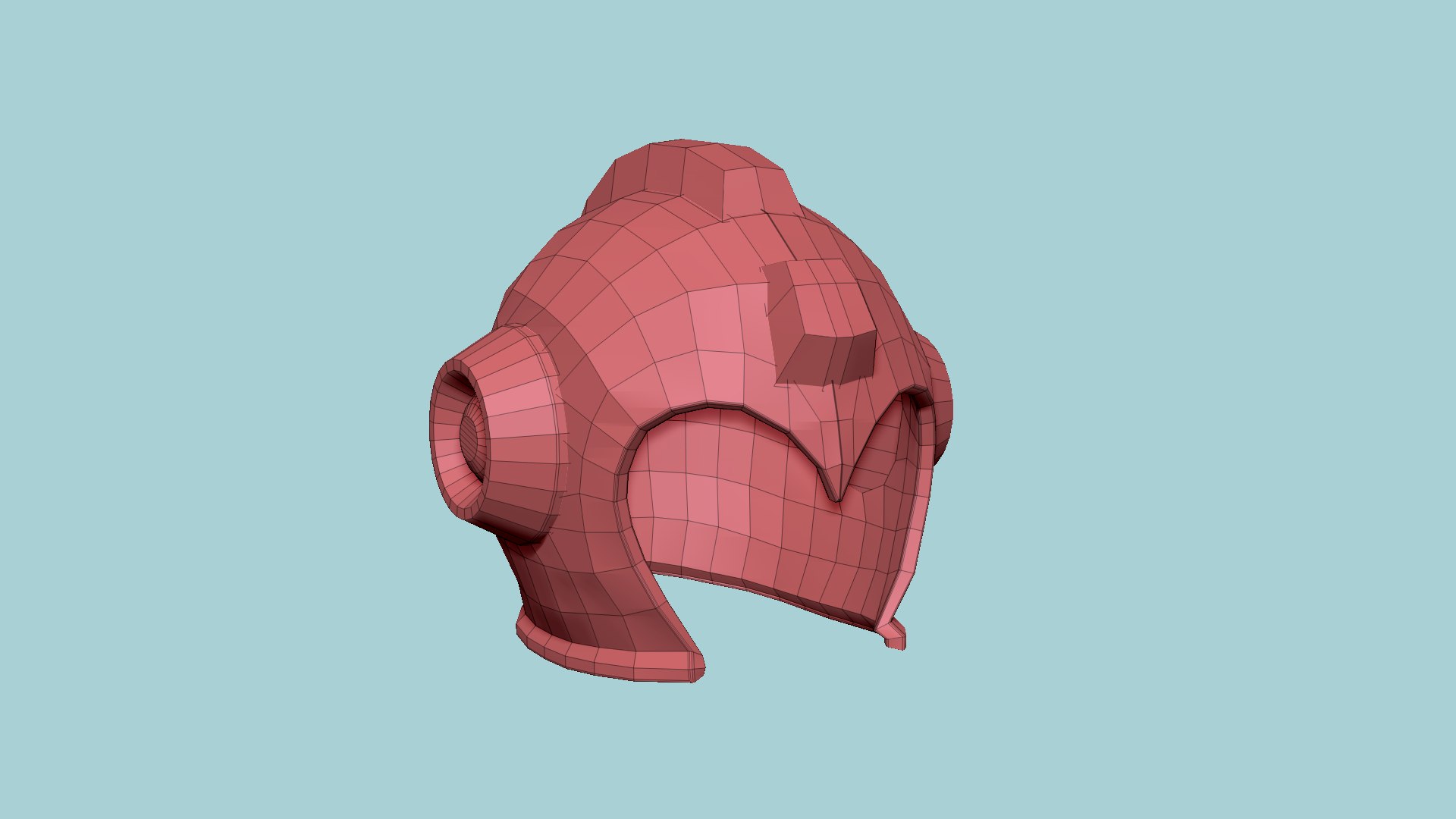 Megaman Helmet 05 Red - Character Design Fashion 3D - TurboSquid 1762593