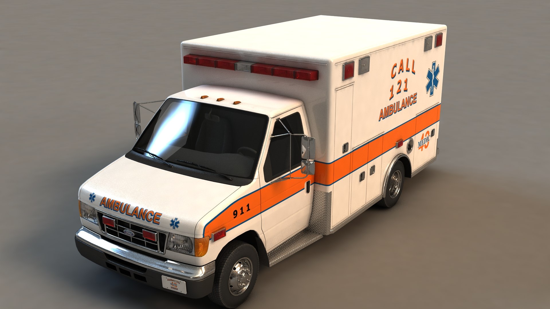 modelo 3d Vans-Ambulance - TurboSquid 2020472