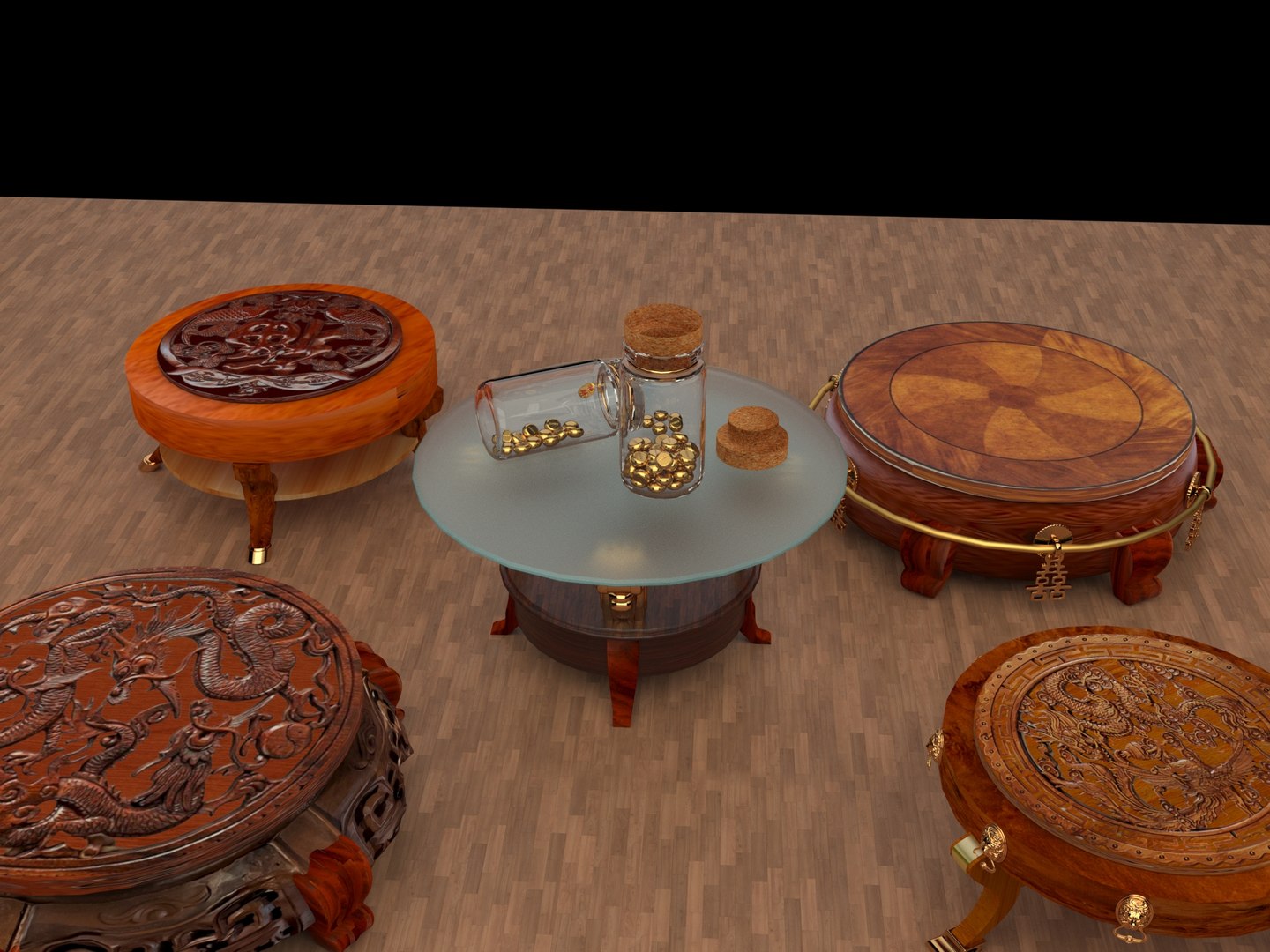 3D Chinese Display Stand Model - TurboSquid 2239587