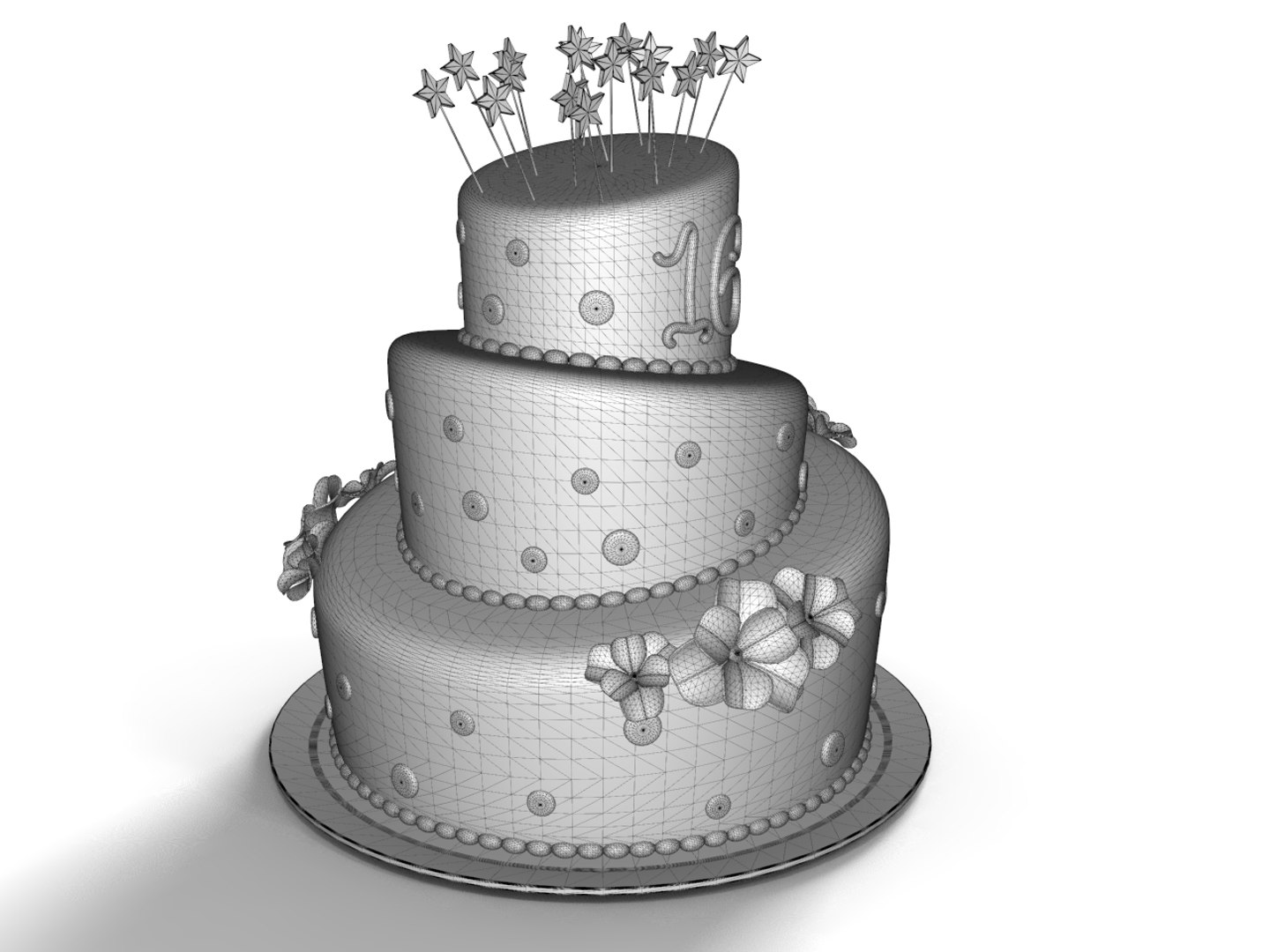 3D Model Birthday Cake - TurboSquid 1359850