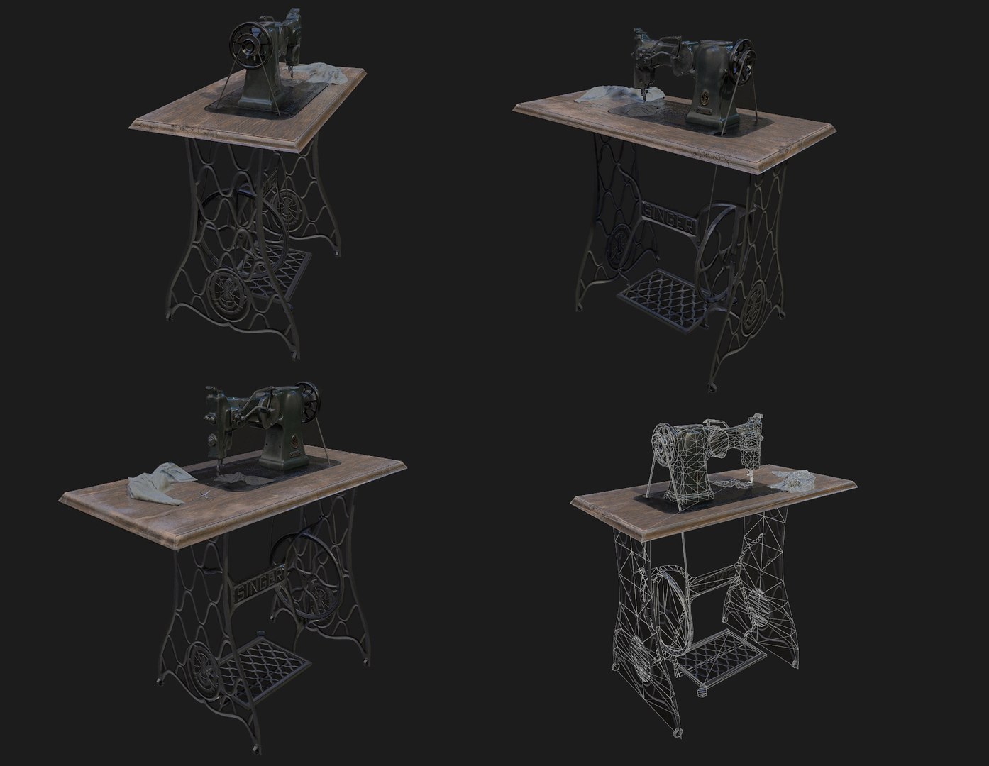 3D sewing machine wwii - TurboSquid 1580213