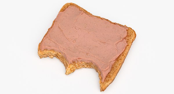 modelo 3d Tostada Con Pasta De Pato 02 Mordido - TurboSquid 2071841