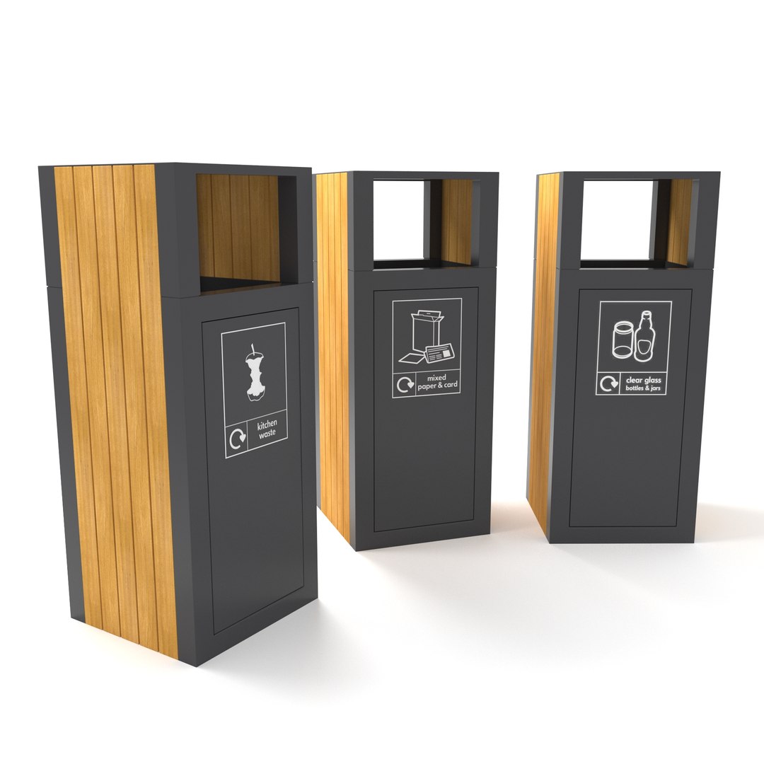 3d Model Recycling Bins