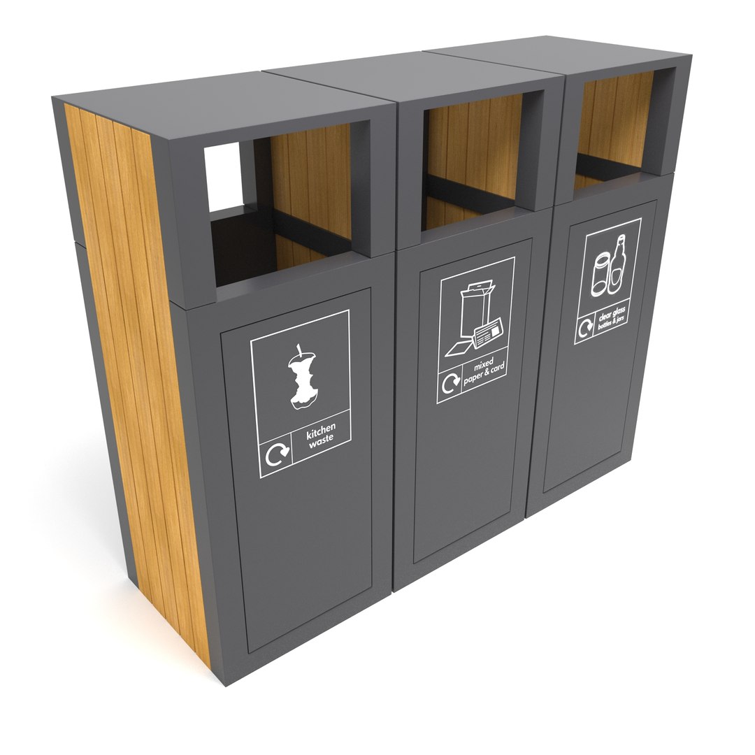 3d Model Recycling Bins