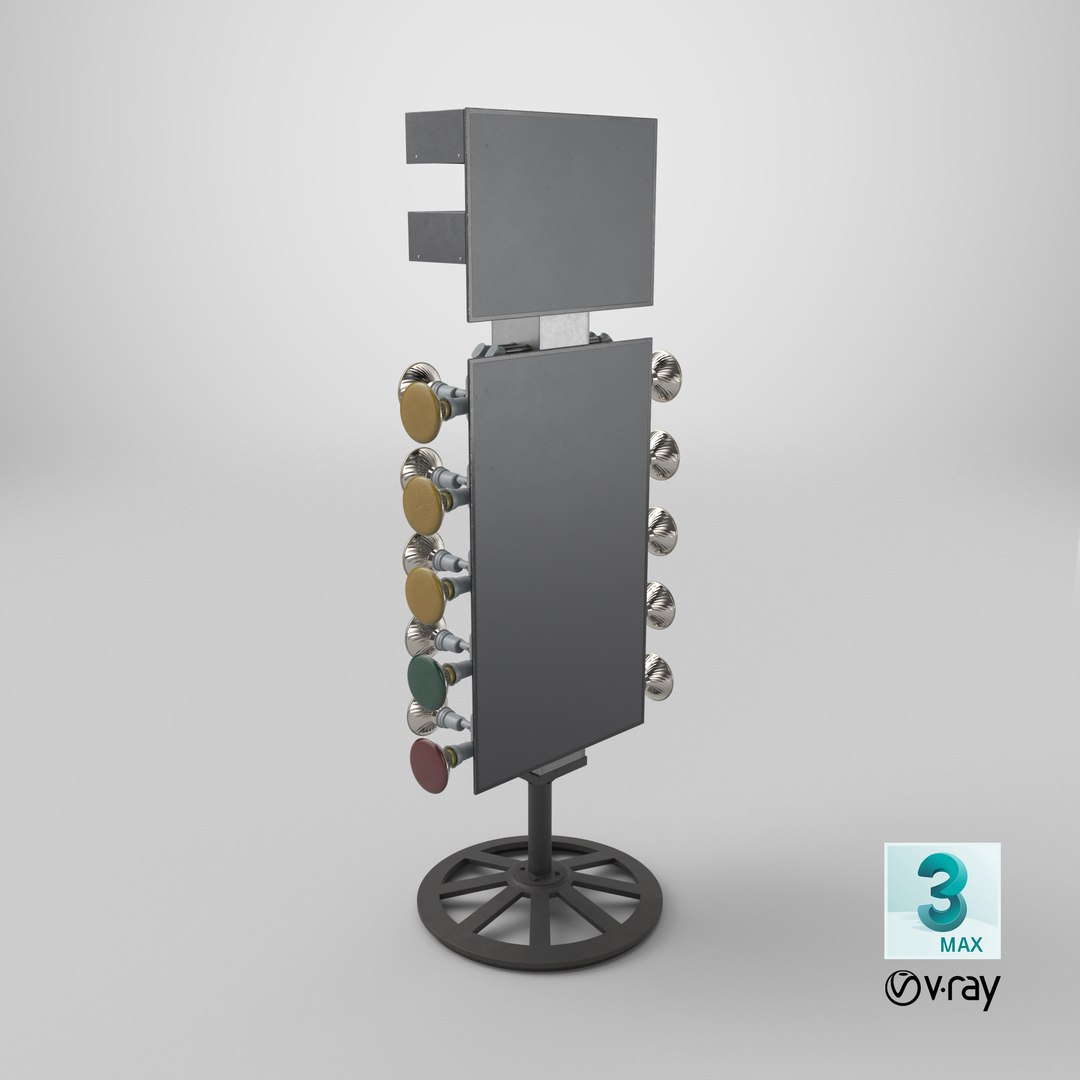 Drag Racing Starting Light Tower Grey 3D Model - TurboSquid 2486016
