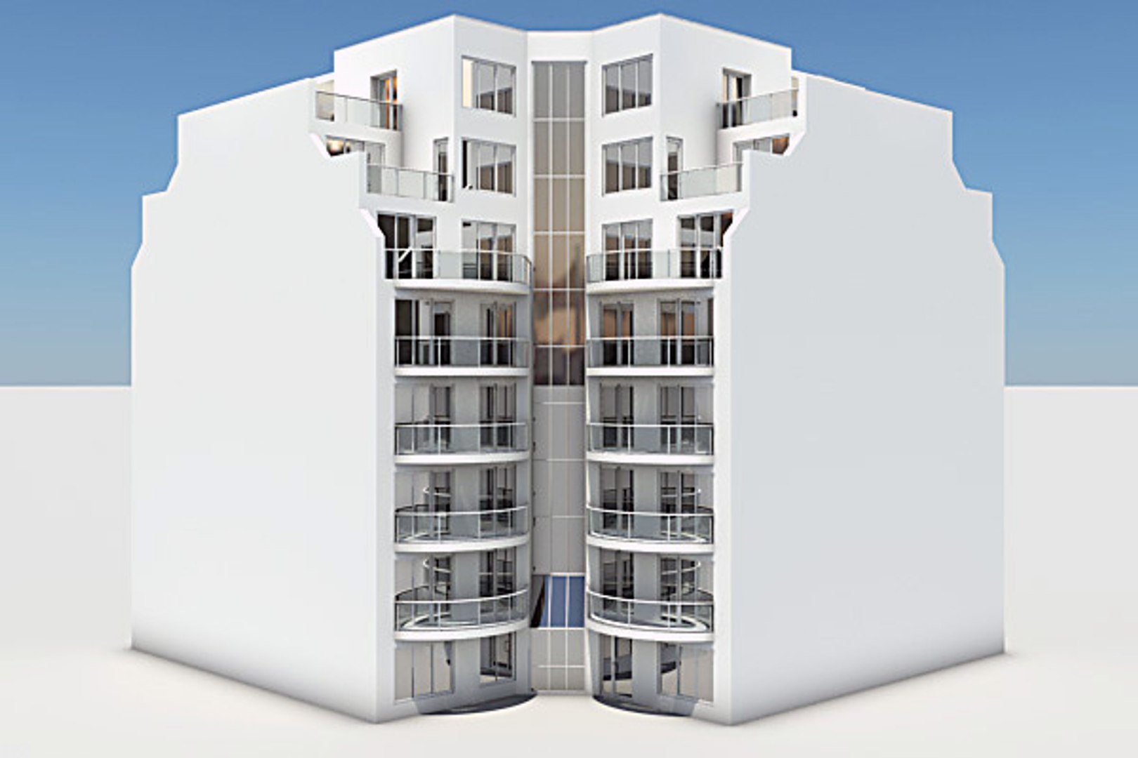 3d model residential complex element