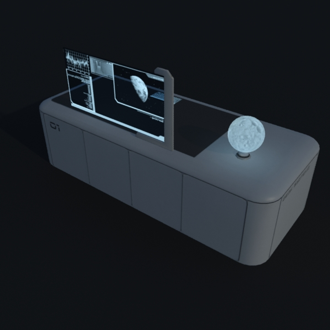 3dsmax Sci Fi Desk